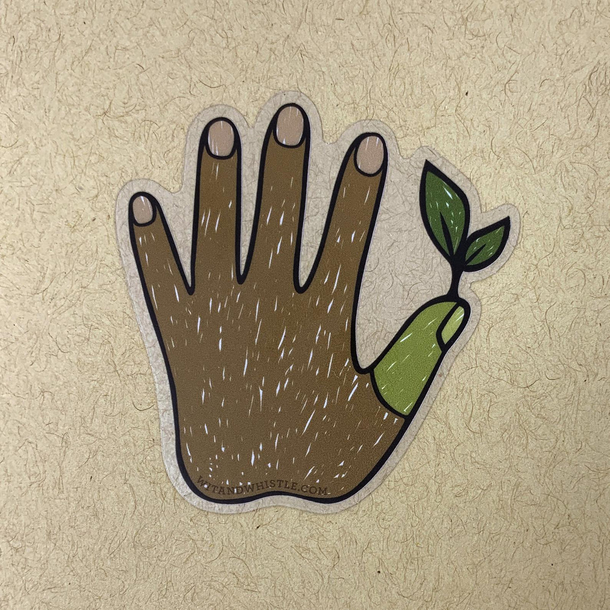 Green Thumb Sticker (Dark) – Wit & Whistle